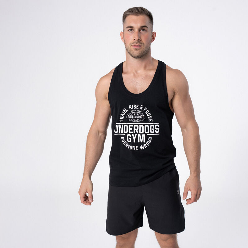 Polleo Men's Inferno Legacy Stringer Vest, Black, Polleo Sport